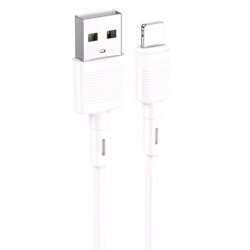 Кабель USB для iPhone Lightning (8pin) 1м, 2,4А, белый**********