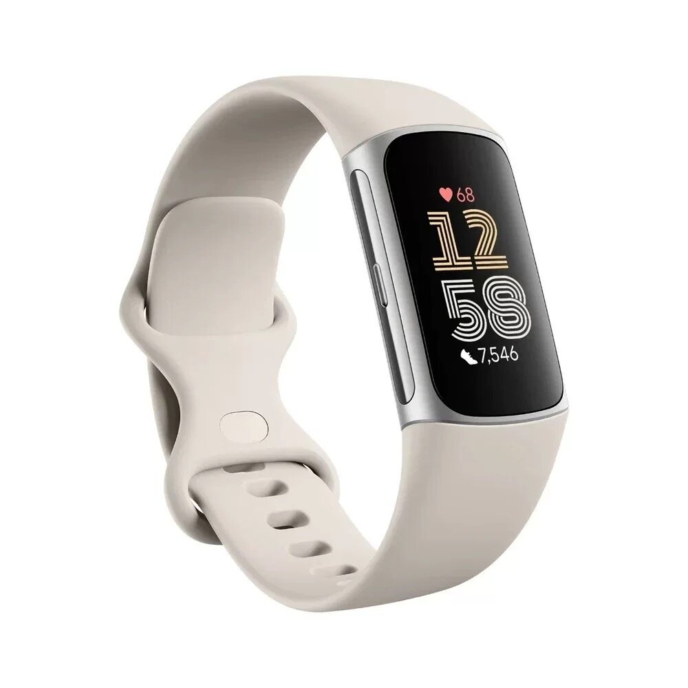 Google , Фитнес-браслет , Fitbit Charge 6， Silver（серебристый）, мониторинг пульса и сна + подписка на 6 месяцев
