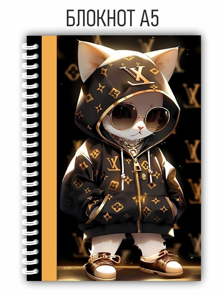 Блокнот Луи Витон, Louis vuitton (2) Блокнот А5 котик