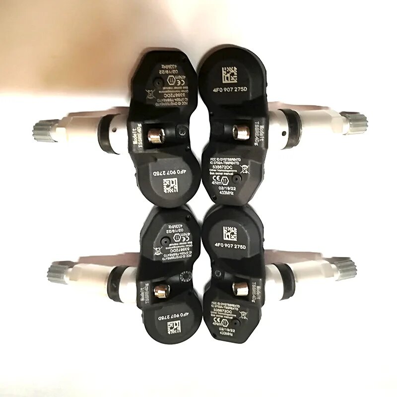 4 шт. TPMS 433 МГц 4F0907275D 4F0907275B Датчик контроля давления в шинах для VOLKSWAGEN TOUAREG 2009-2010