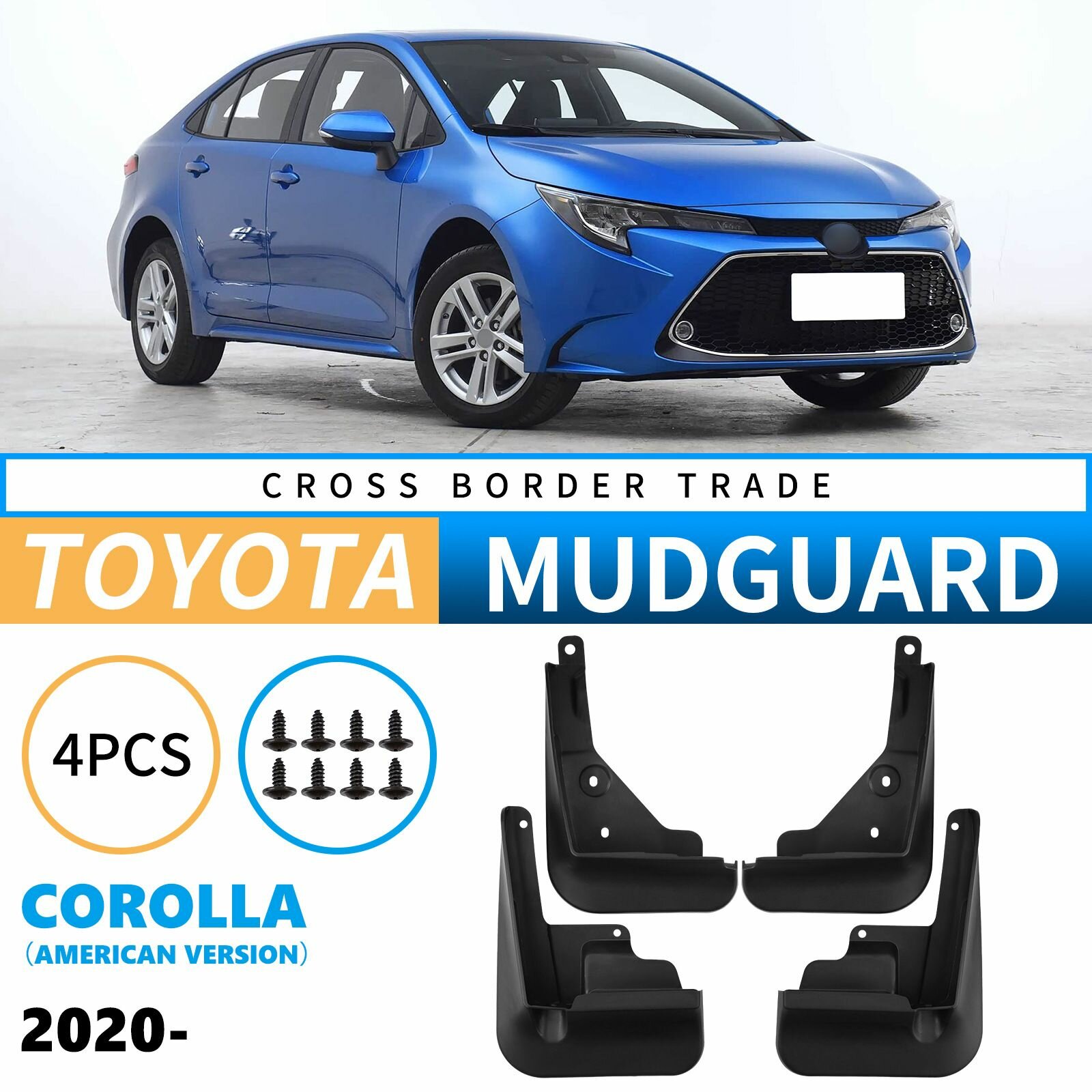 Брызговики, арт. TOYOTA LEVIN Corolla E210 2019-2026 Брызговики передние и задние крылья автомобильные аксессуары, 4 шт.