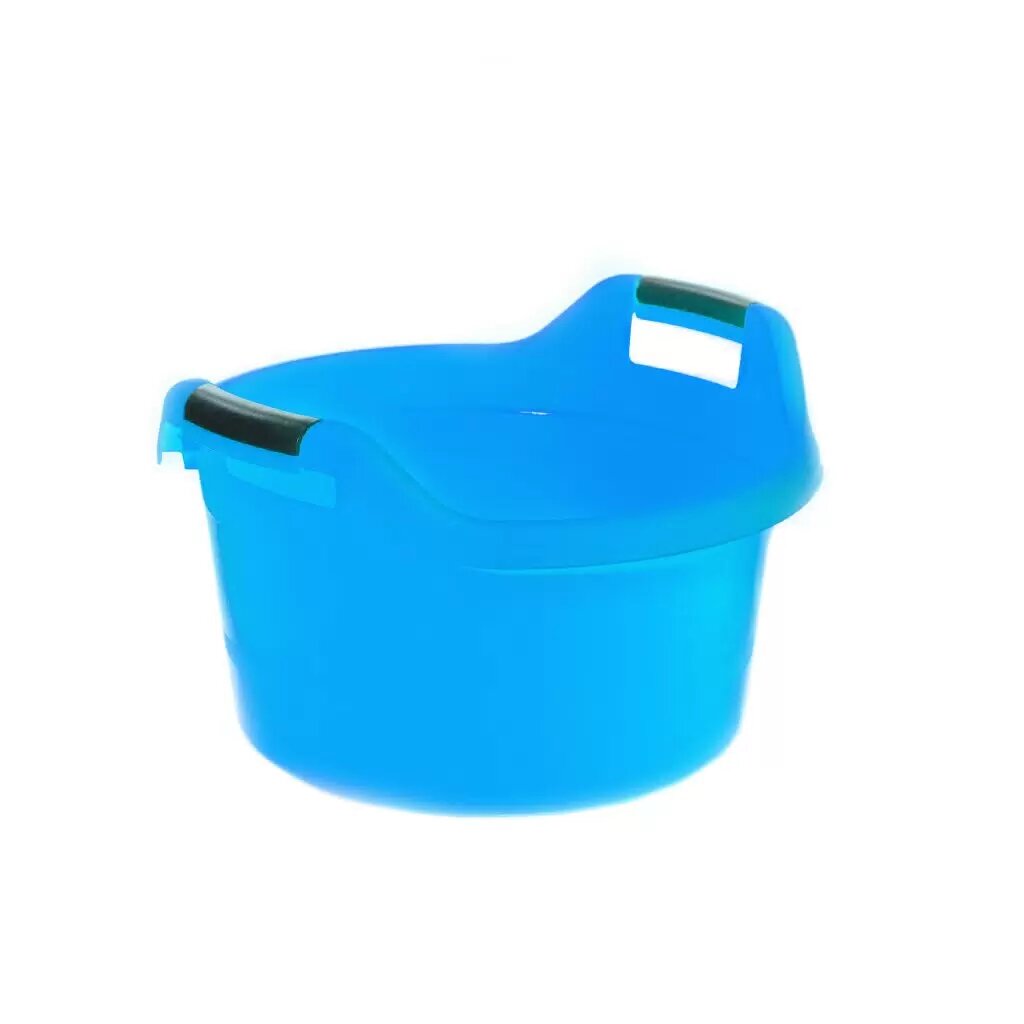 Таз пластиковый цветной 12л "люкс", 375х355х230мм, удобные ручки, для стирки и купания