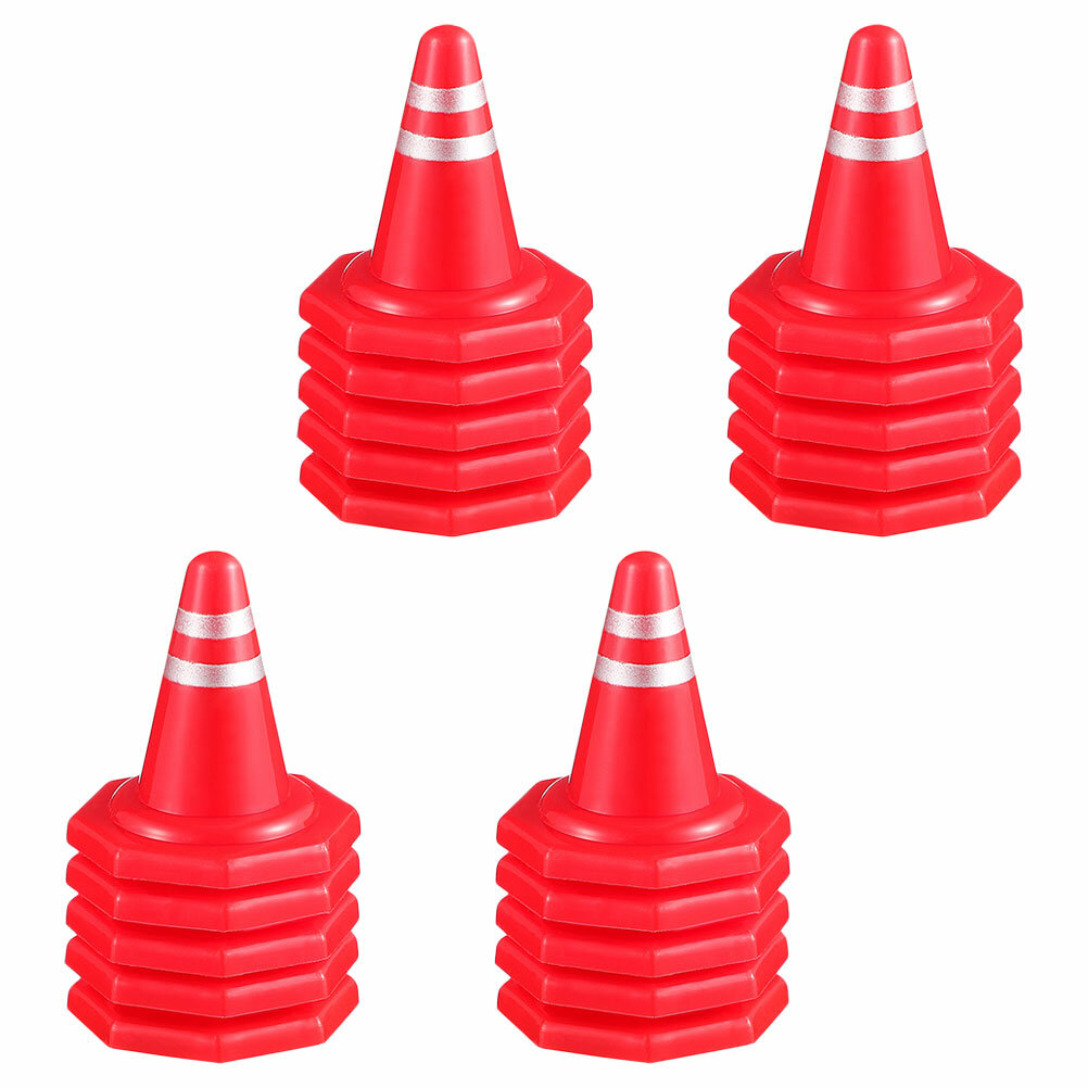 Игрушка для парковки автомобилей, модель дорожного стола с песком, дорожные конусы, игрушки для познания, пластиковые детали для кукольного дома, 24 шт.