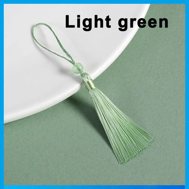 Кисточки декоративные полиэстер Light green 20шт