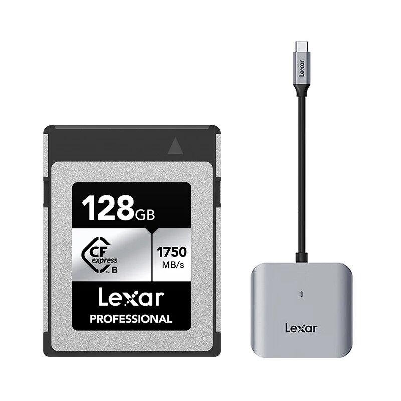Lexar CFexpress Type B 128GB, 1750MB/s, Card Reader