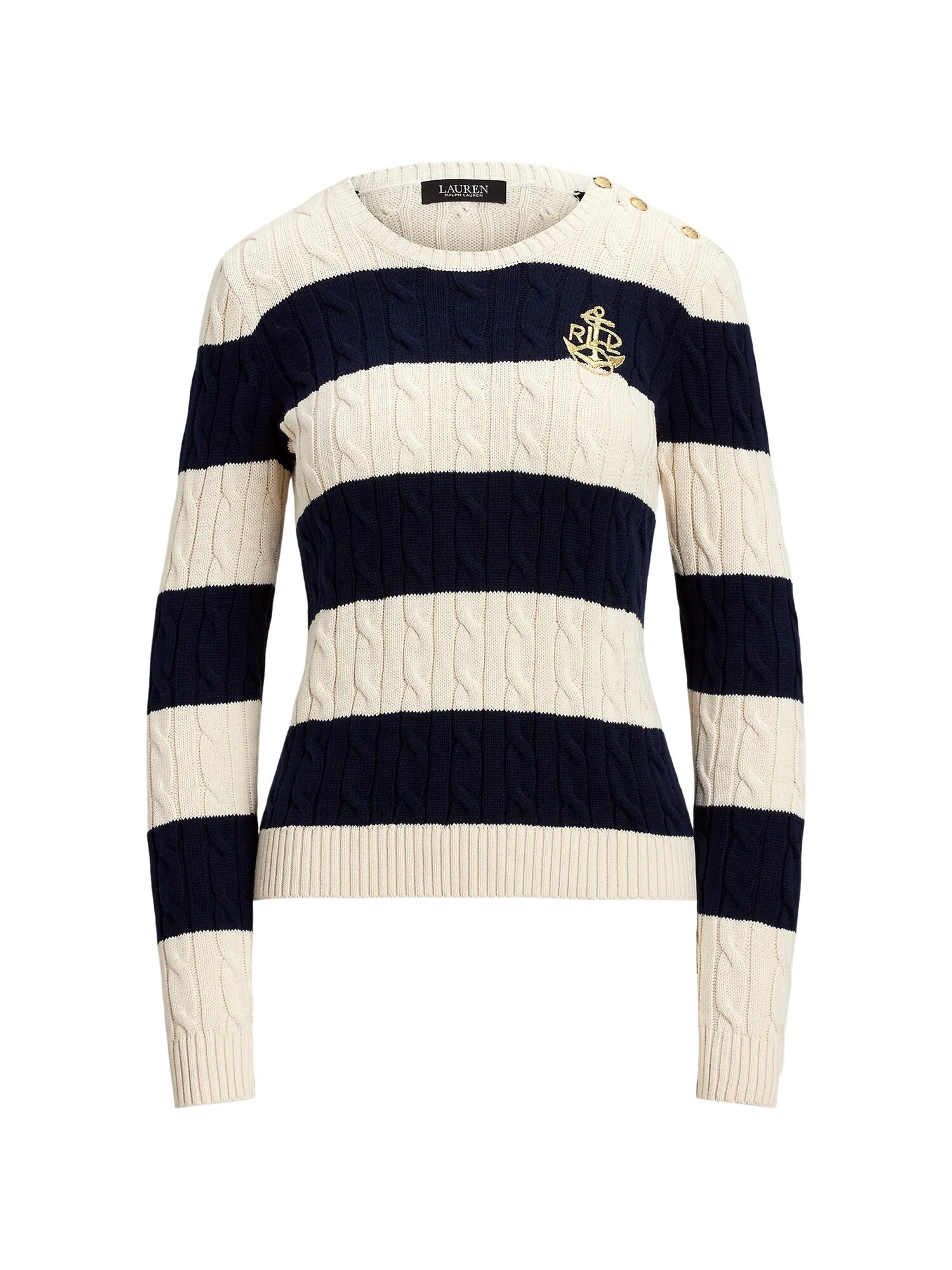 Свитер Cable-knit striped sweater