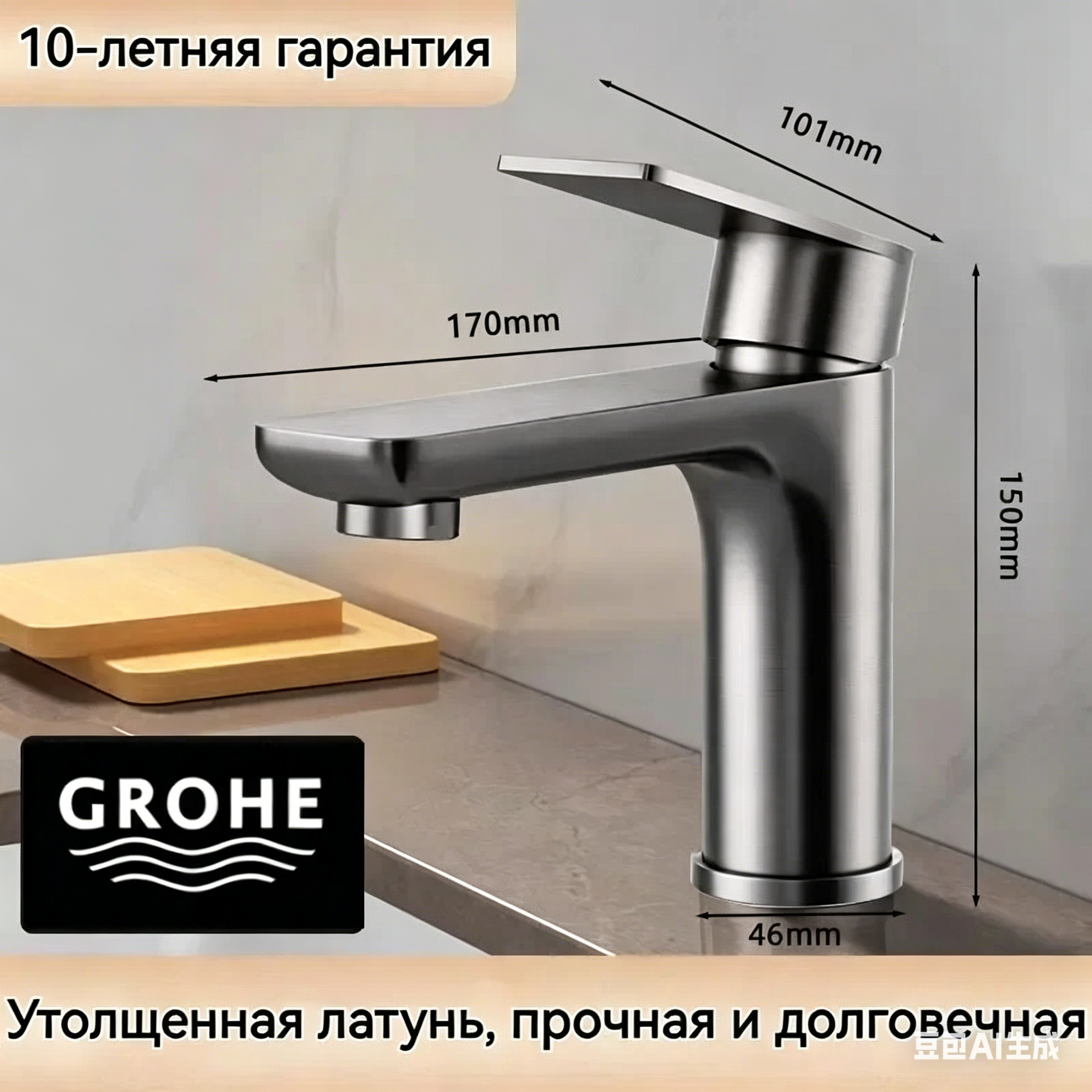 Смесители для ванной комнаты GROHE, смесители для раковин из нержавеющей стали