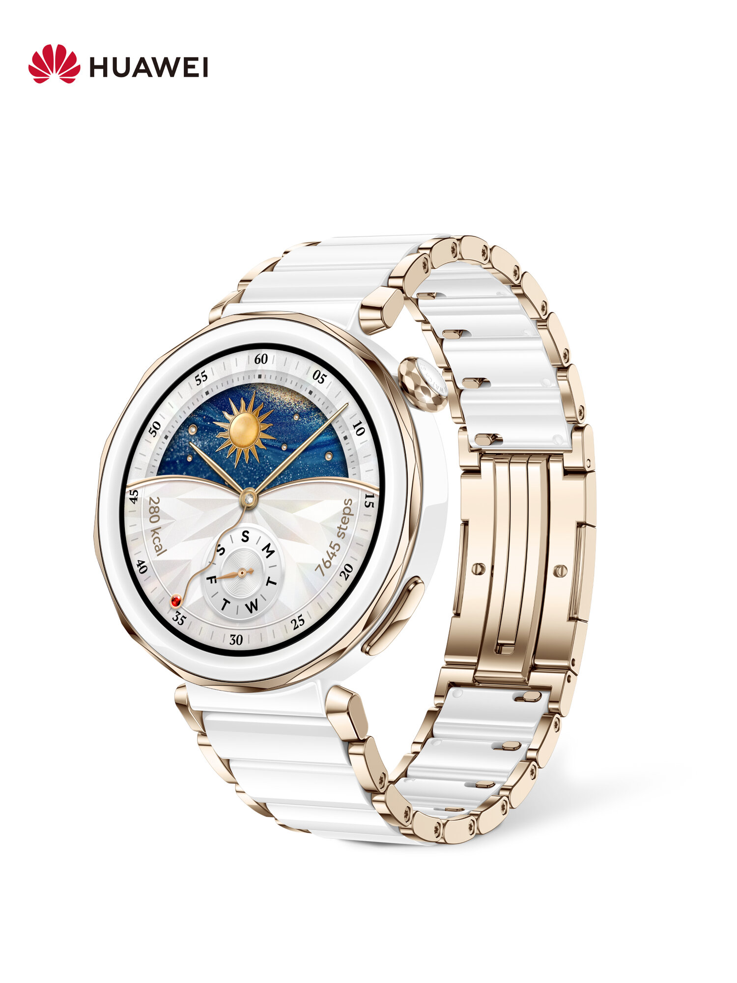 Смарт часы HUAWEI WATCH GT 5 Pro 42 мм сапфировое стекло, Керамический белый