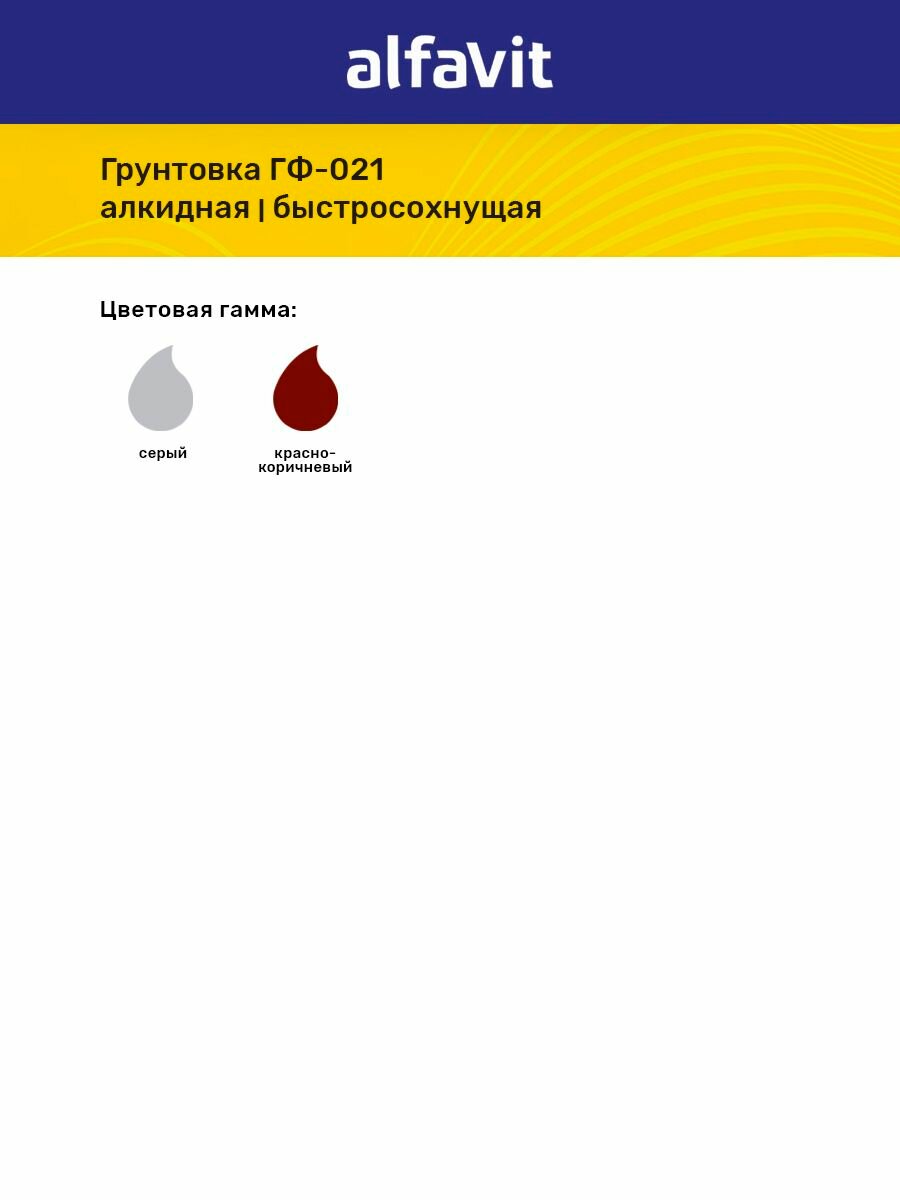 Грунт Альфа ГФ-021, быстросохнущий, серый, 1.9 кг 862
