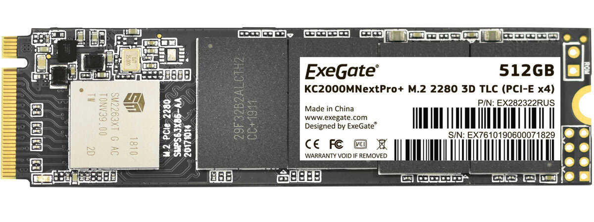 SSD накопитель Exegate NextPro+ 512 Gb PCI-E 3.0 x4