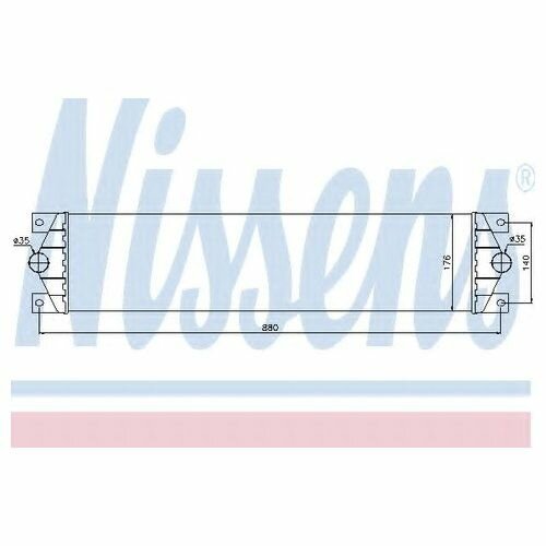Интеркулер Renault Master II/Opel Movano 1.9-2.5dCi 01- Nissens 96767 для Nissan INTERSTAR X70, INTERSTAR C ; Opel MOVANO; Renault MASTER II