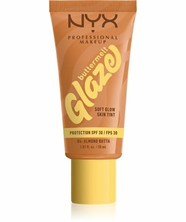 Тональный крем NYX Professional Makeup Buttermelt Glaze, оттенок 04 almond butta, 30 мл