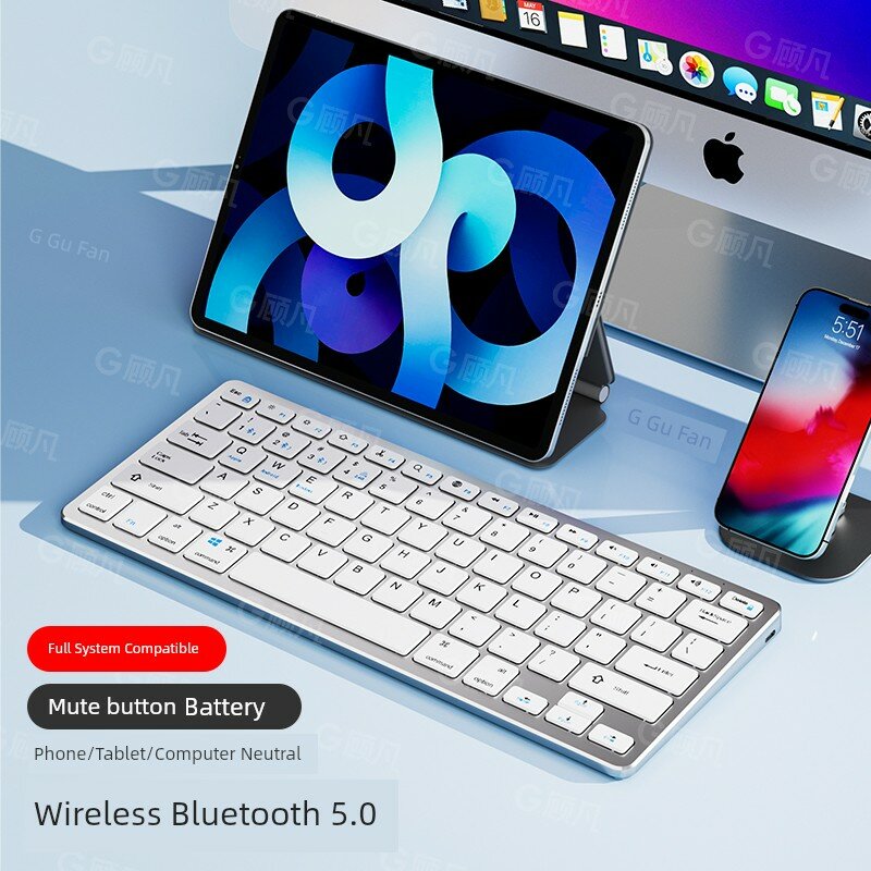 Беспроводная Bluetooth-клавиатра Magic Keyboard для iPad, MacBook Pro, портативная, бесшумная, миниатюрная, подходит