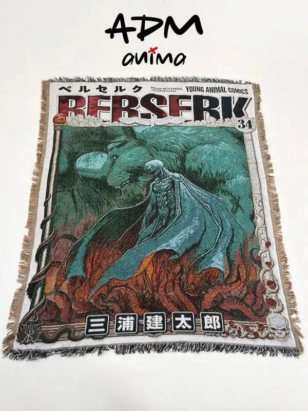 Гобелен Берсерк Гриффит для фанатов аниме, яркий акцент в интерьере. Изготовлен из полиэстера. Китай — фото 1