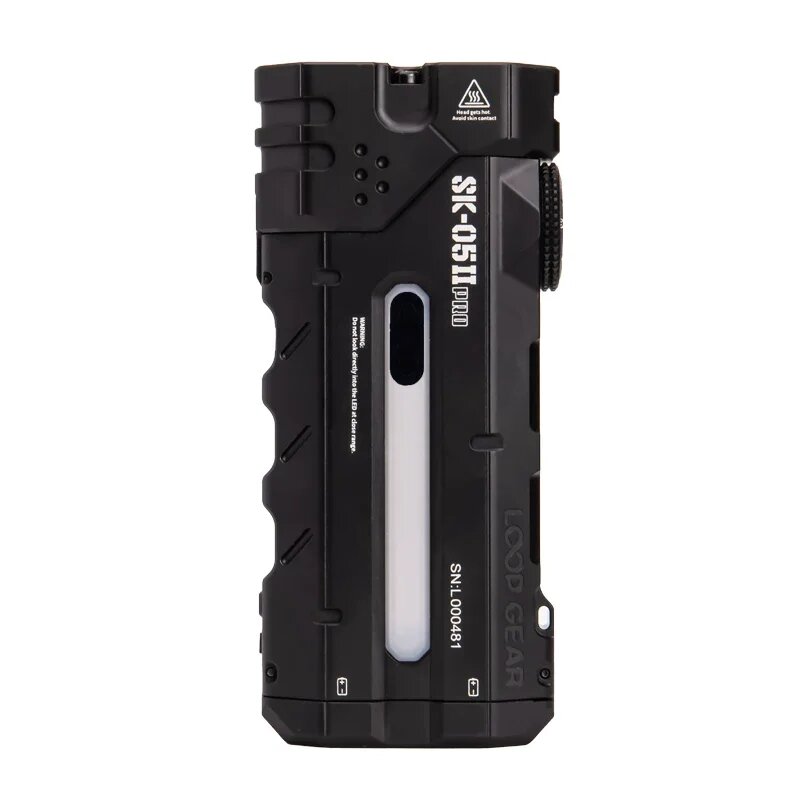 Фонарик EDC LOOP GEAR SK05 PRO II 2-го поколения с механическим переключением, многоисточниковый, высокой световой мощностью, тактический карманный фонарик с RGB боковым светом — черный УФ