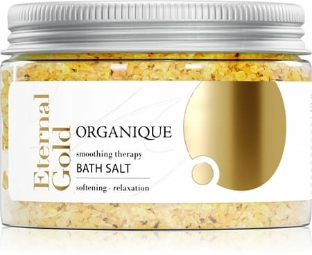 Соль для ванны Organique Eternal Gold Smoothing Therapy, золотой, 600 г