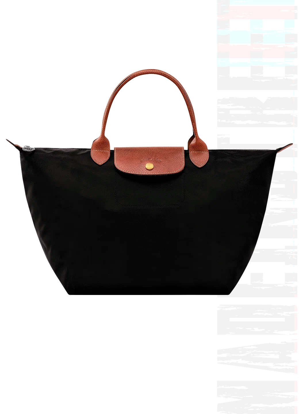 Сумка тоут LE PLIAGE ORIGINAL M HANDBAG Black - Recycled Canvas 28x15.5x26.5 (ДxШxВ)