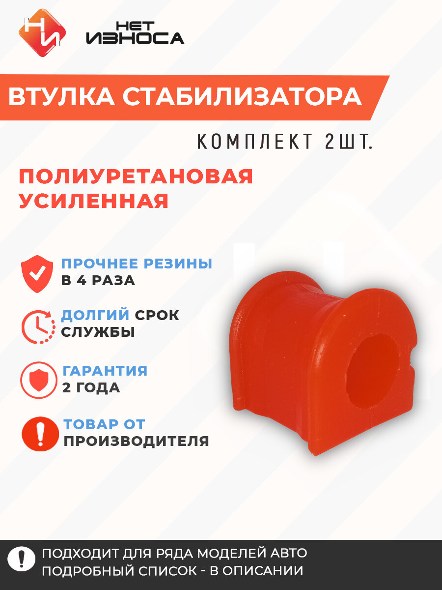 Втулка стабилизатора передней подвески I.D. 22 мм NB222-2 TOYOTA Probox Succeed NCP50, 55. DXJ