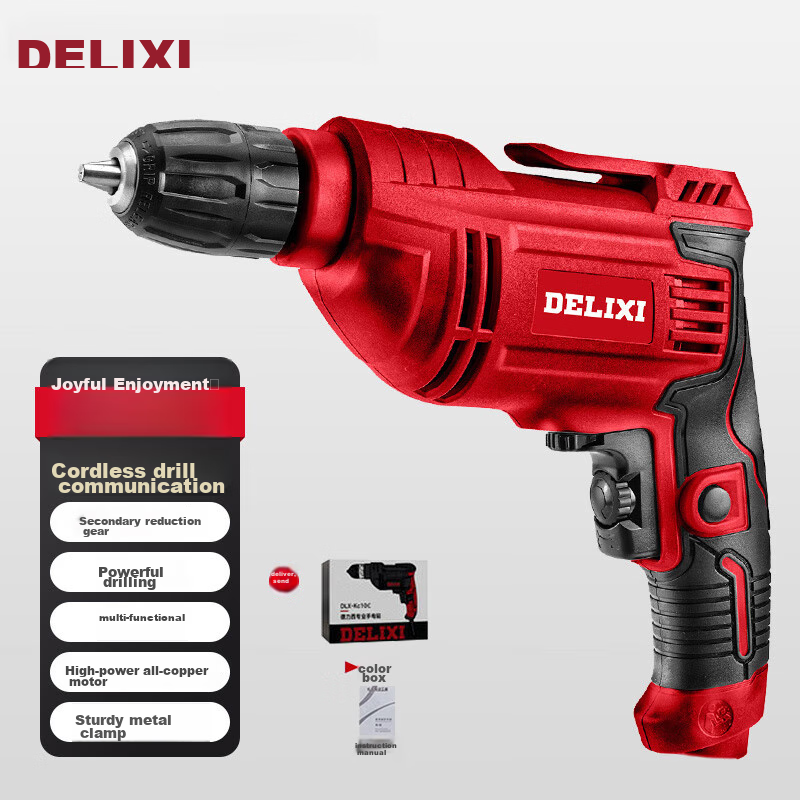 Дрель Deli Xidianqi 550 Вт с асинхронным двигателем и регулируемой скоростью для сверления плитки Стиль：Модель Yue