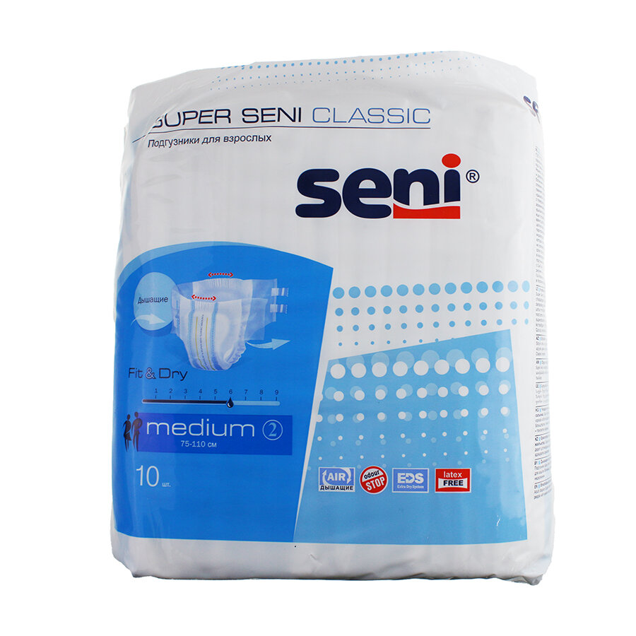Подгузники для взрослых Super Seni Classic, Medium, 10шт
