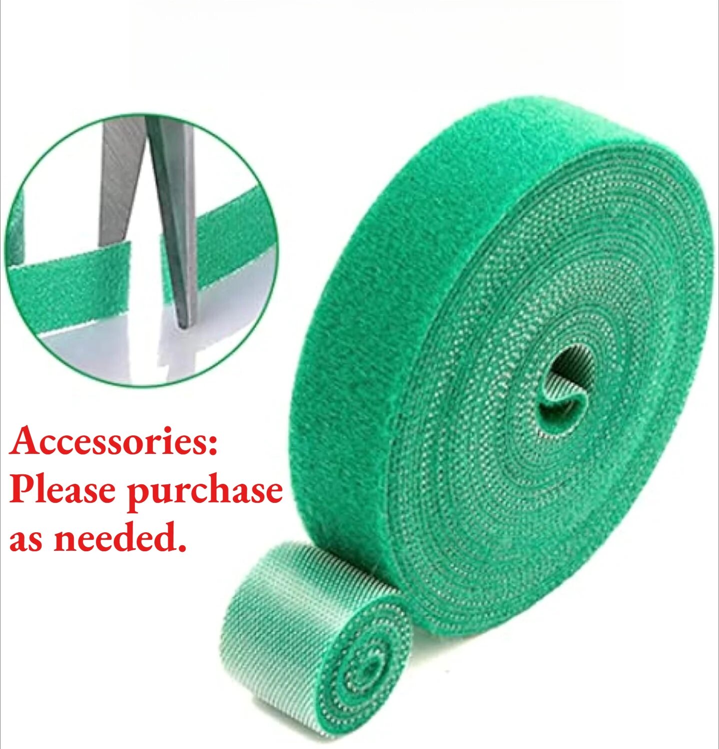 Велкро лента для крепления, Bundling tape, зеленый