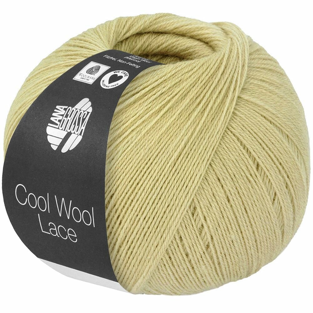 Пряжа для вязания Lana Grossa Cool Wool Lace (65 Pastellgrun) 6 мотков по 50 г/400 м