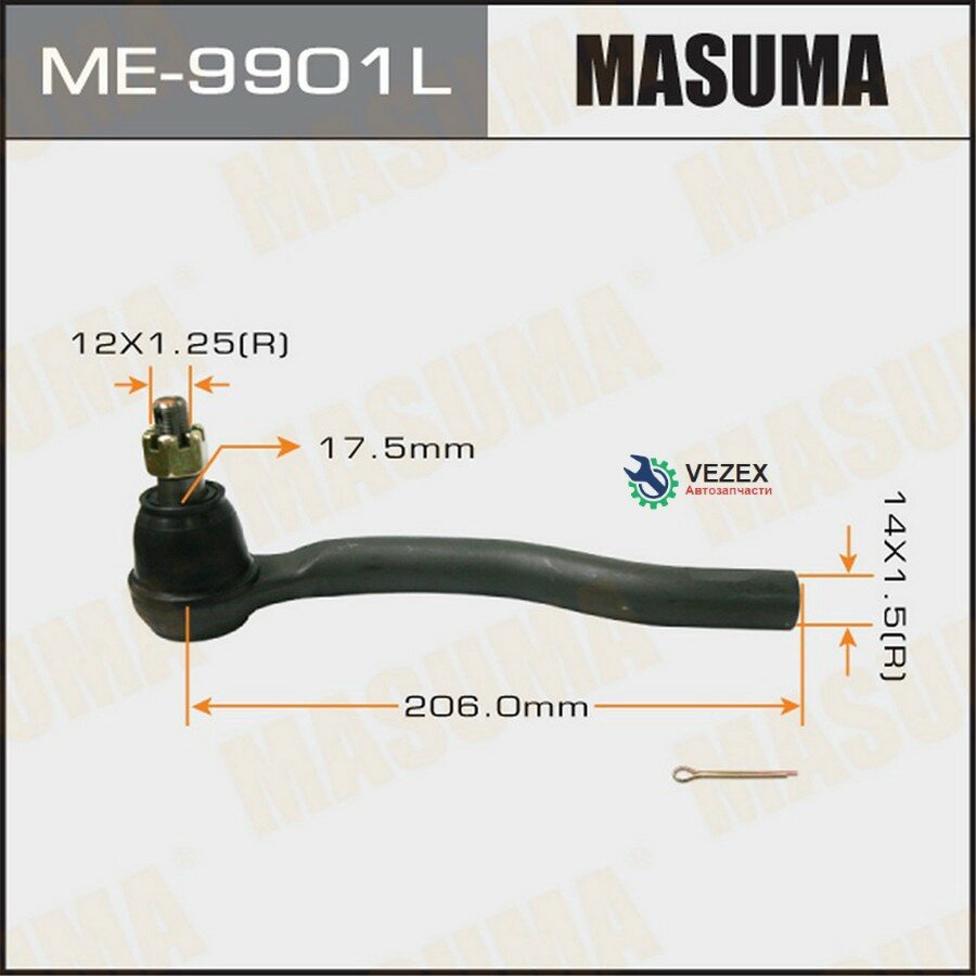 MASUMA ME-9901L наконечник рулевой внутренний левый!\ Mazda CX-7/CX-9 07>