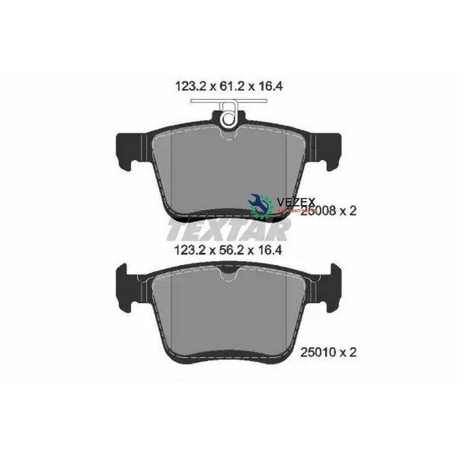 TEXTAR 2500801 Колодки тормозные
