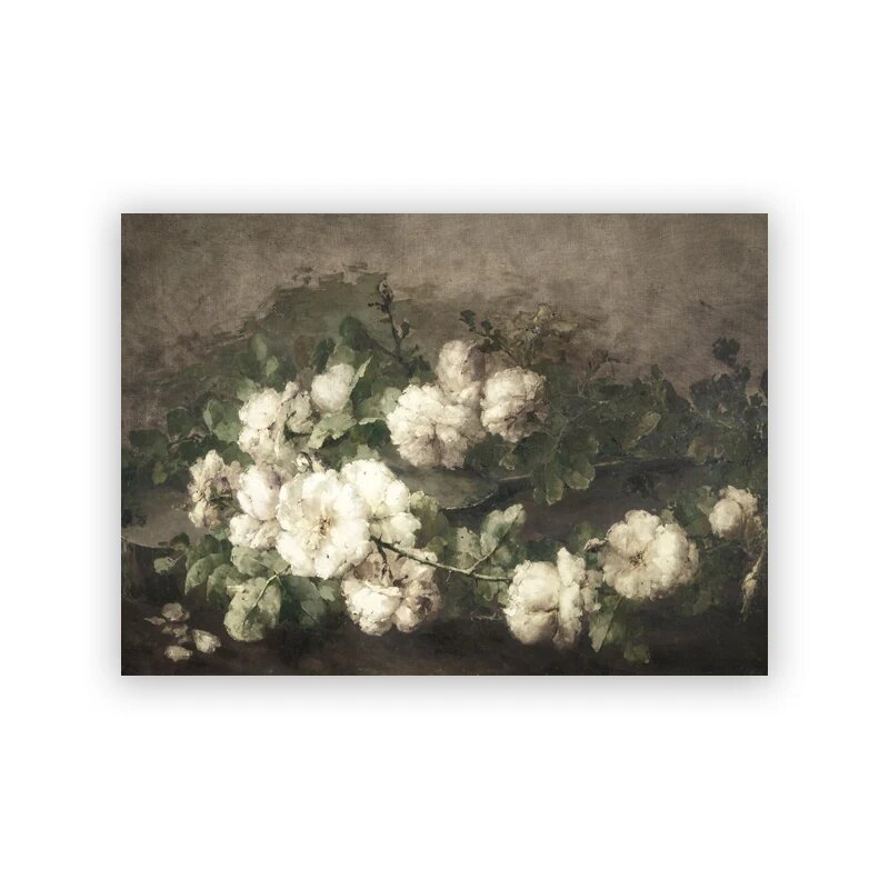 Картина на холсте Белые розы, 21x30 см, CPC6920