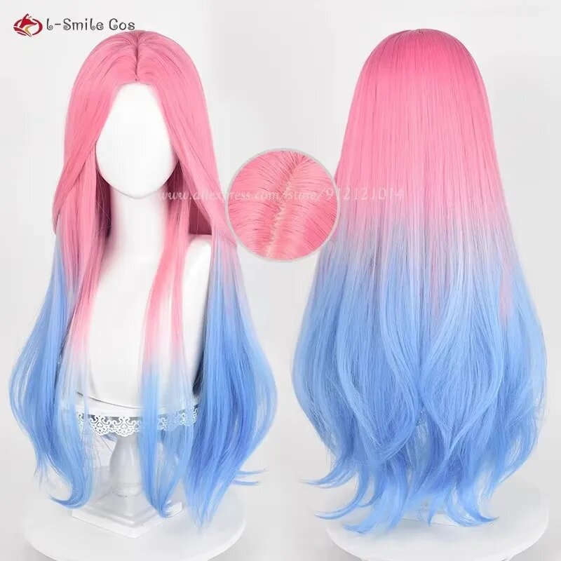 Аниме Мизі Косплей Парик 76 см Розовый Синий Синтетический Wig A Only