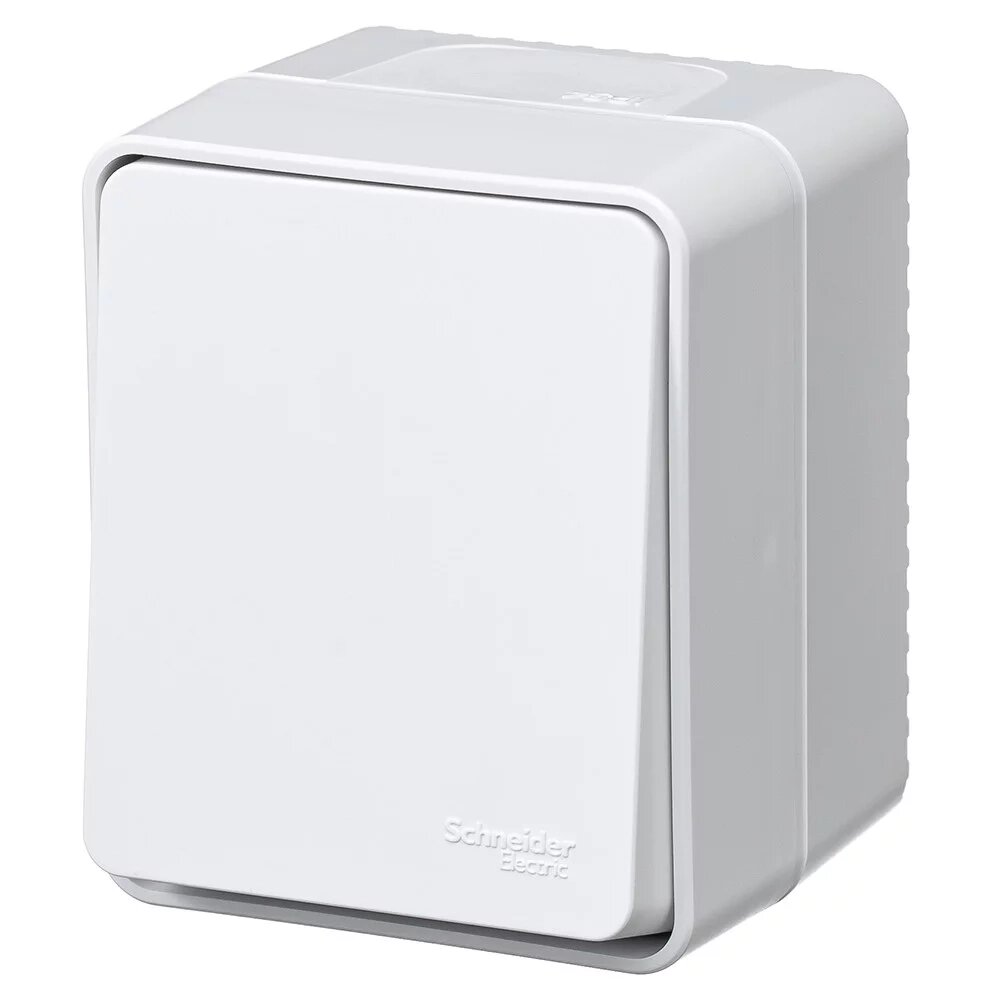 Выключатель 1-клавишный с самовозвратом Systeme Electric AtlasDesign PROFI IP54, открытой установки, 10АХ, Белый