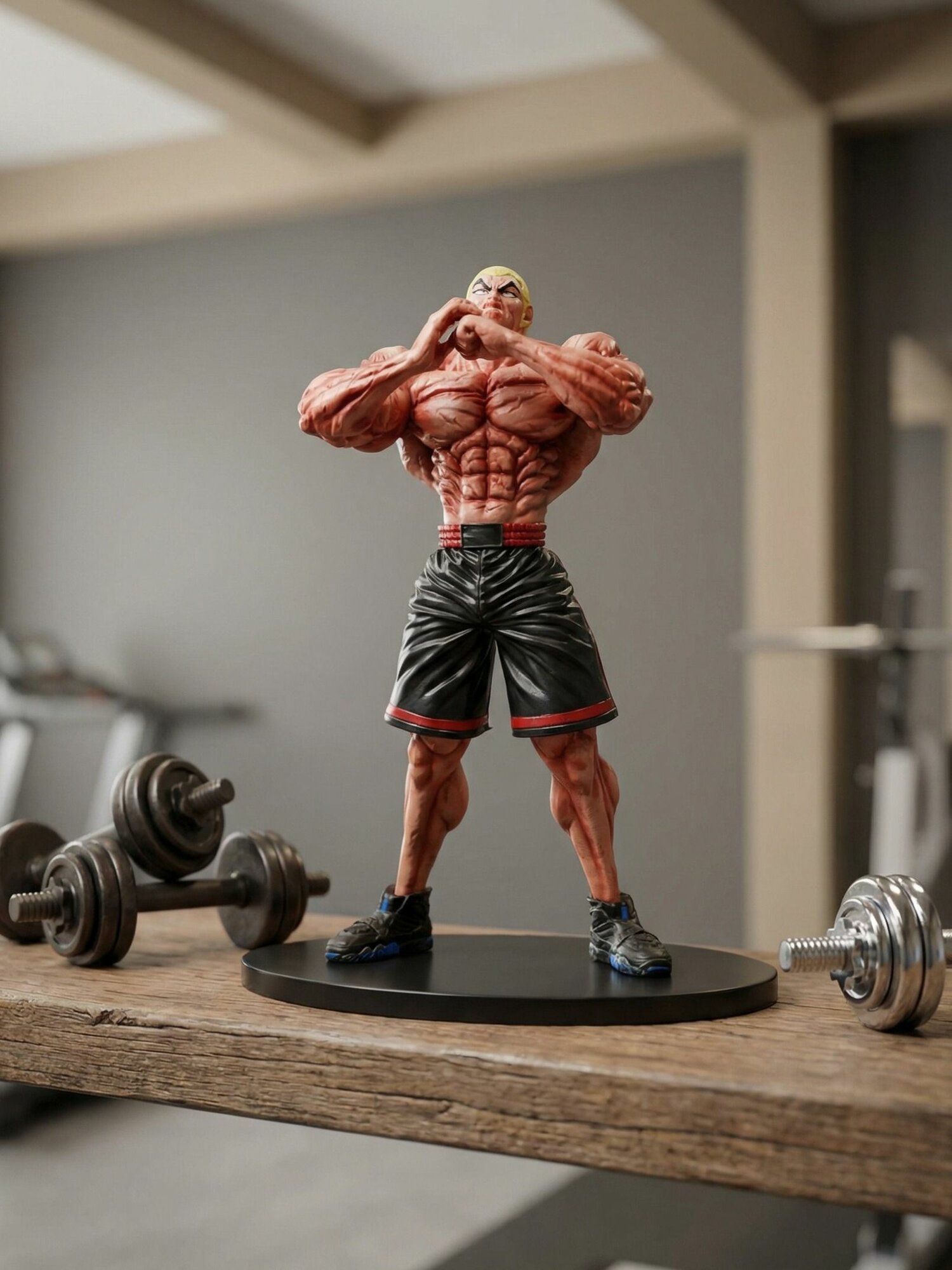 Фигурка 3D Человек, отказавшийся от будущего из аниме Боец Баки (Baki the Grappler) - Ханма Джек Хаммер (Jack Hanma) 22 см (пакет)
