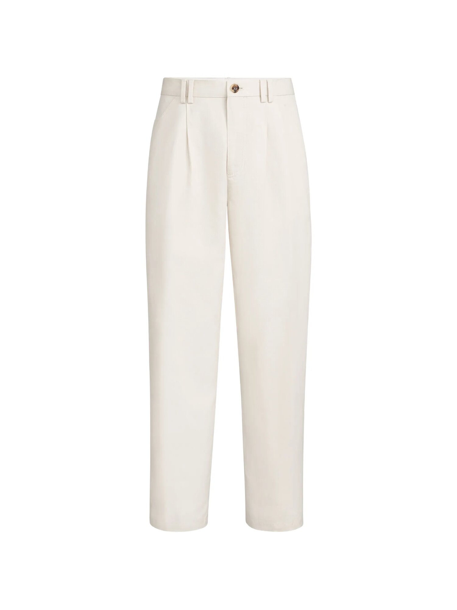 Брюки Cotton and linen canvas trousers with pleat