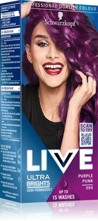 Краска для волос Schwarzkopf LIVE Ultra Brights or Pastel, оттенок 94 Purple Punk, 1 шт