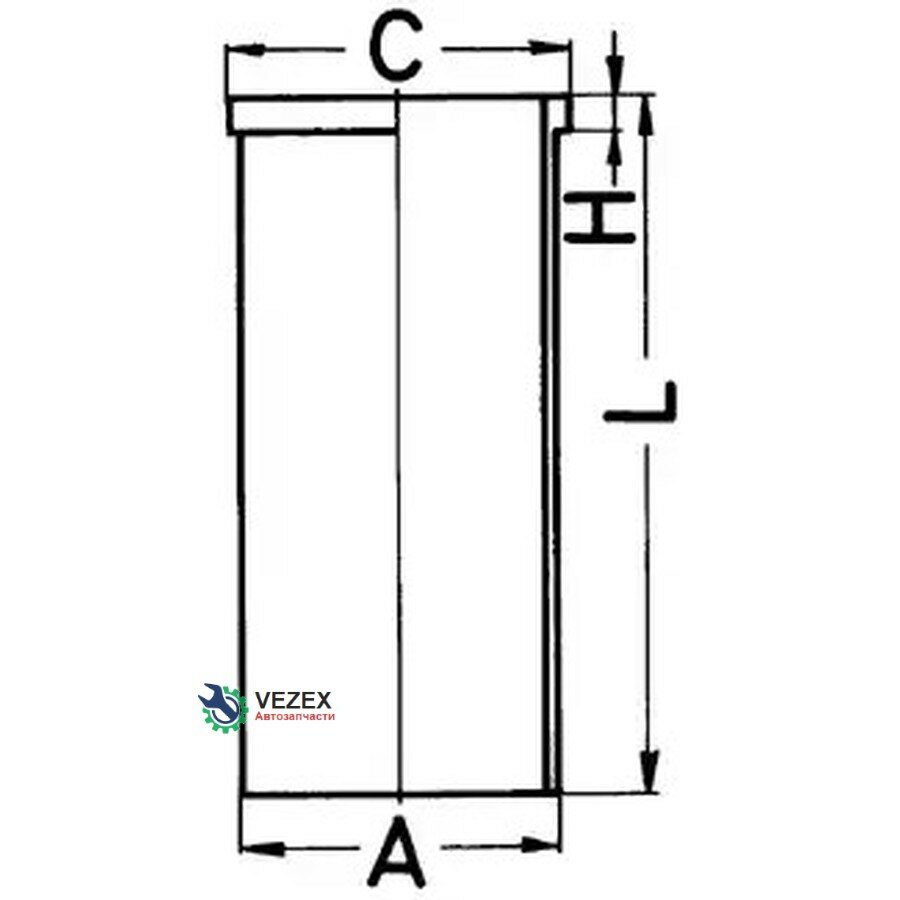 KOLBENSCHMIDT 89432190 гильза! d82.5\ Opel Vectra/Astra/Kadett 1.7D 88>