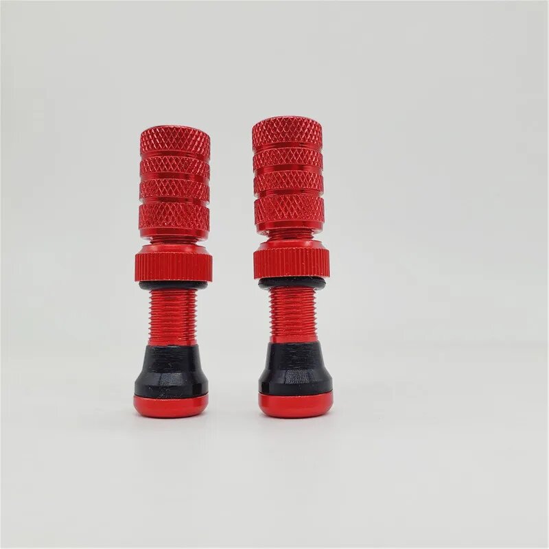 Бескамерный клапан Schrader для велосипеда Красный, Red x 2