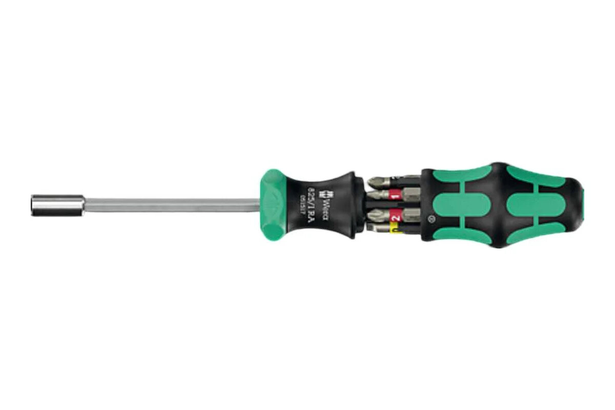 Набор бит Wera Kraftform Kompakt, 1/4", с трещоткой и битодержателем, 6 шт.