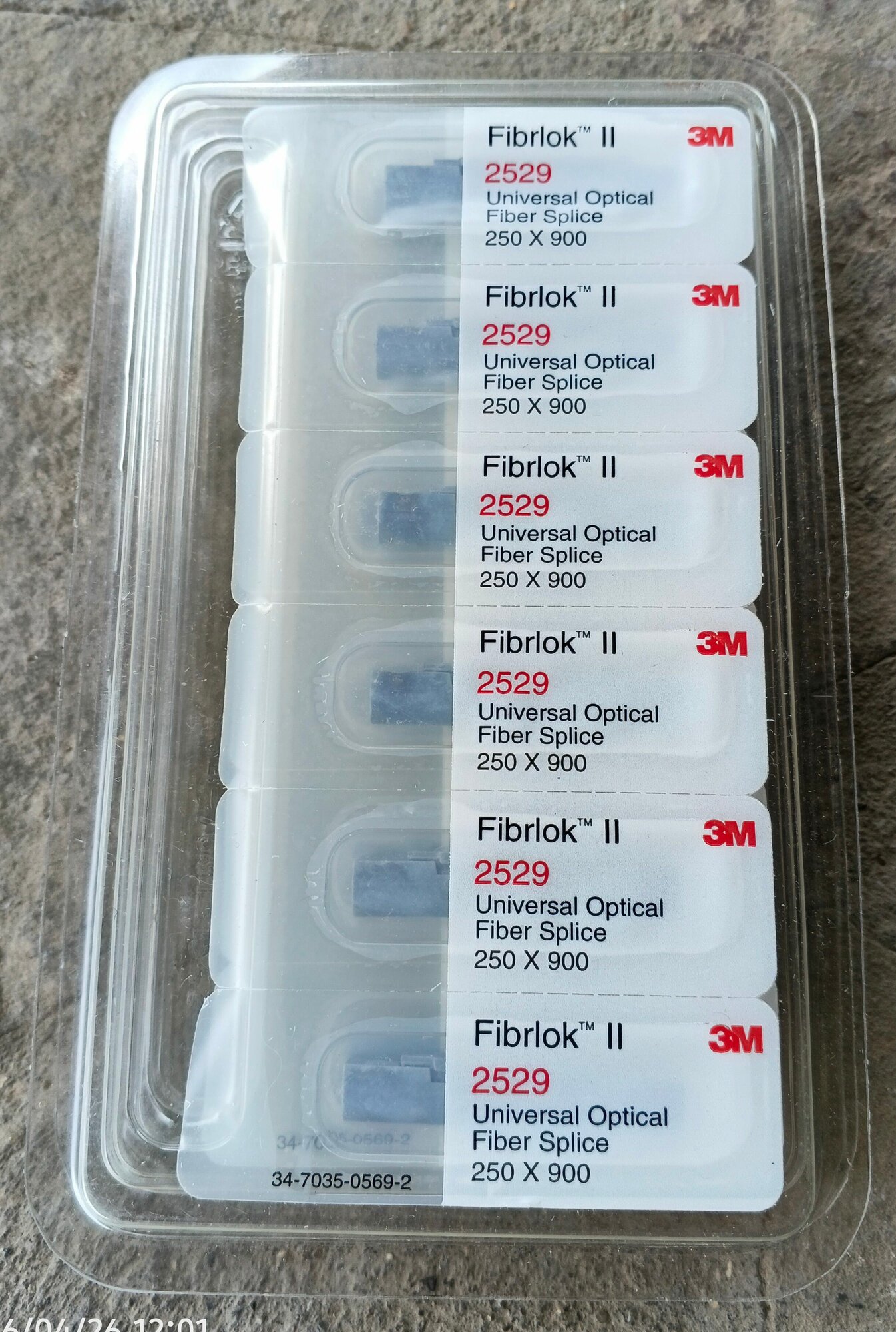 3M Fibrlok 2529 соединитель оптический (6 шт упаковка)