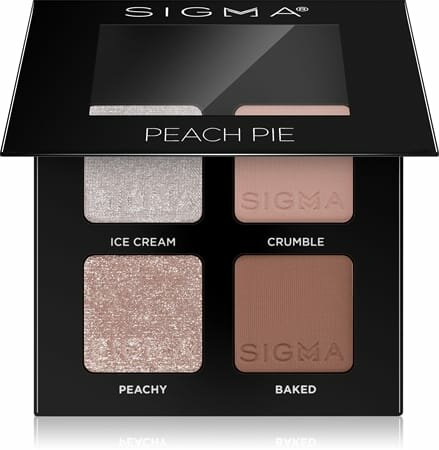 Тени для век sigma beauty quad, оттенок peach pie, 4 г