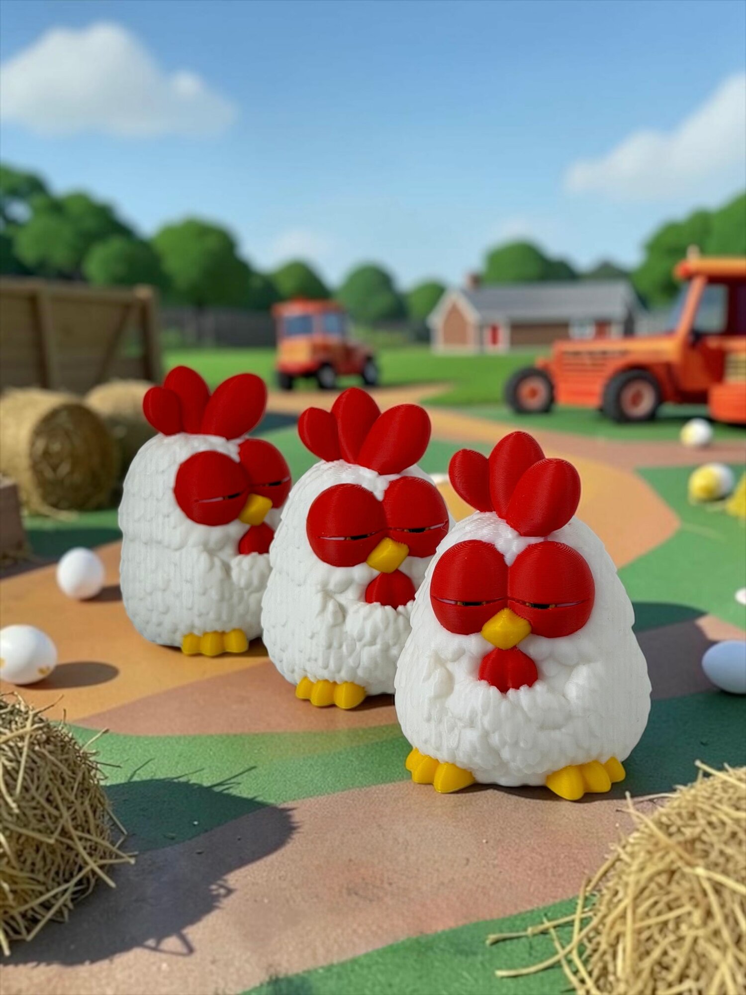 Игрушка 3D "Цыплёнок PLA", яркий цвет, экологический пластик, 7 см — фото 1