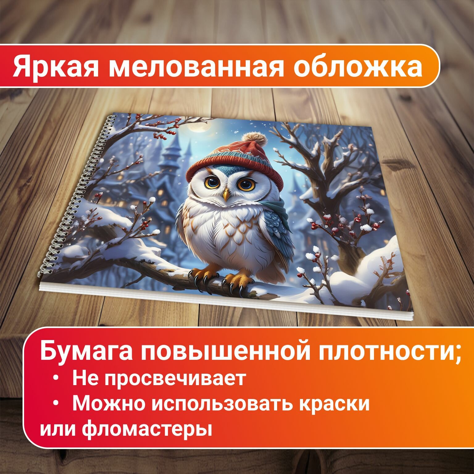 Альбом для рисования Сова — фото 1