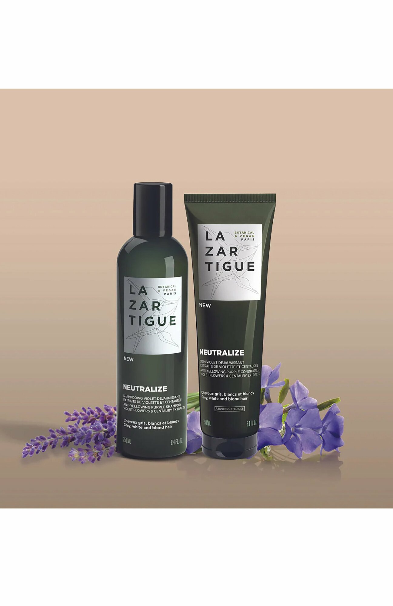 Оттеночный шампунь для нейтрализации желтизны волос (250ml) Lazartigue