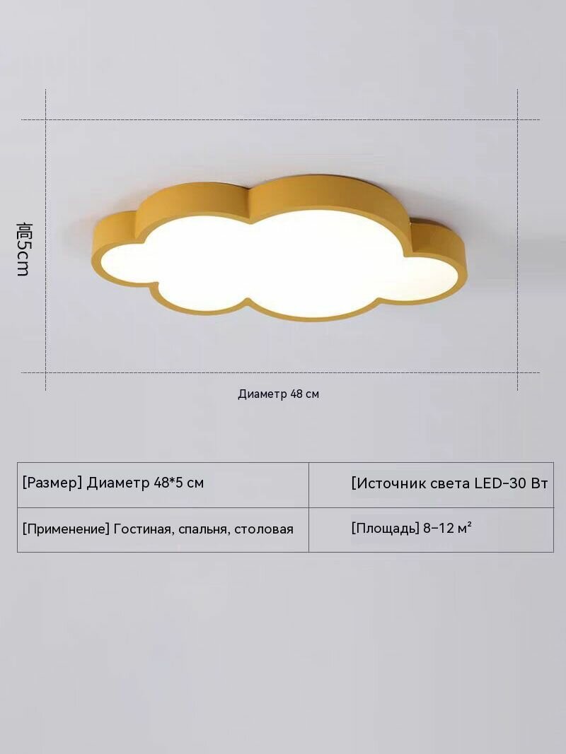 Потолочный светильник для детской комнаты с мультяшным облаком