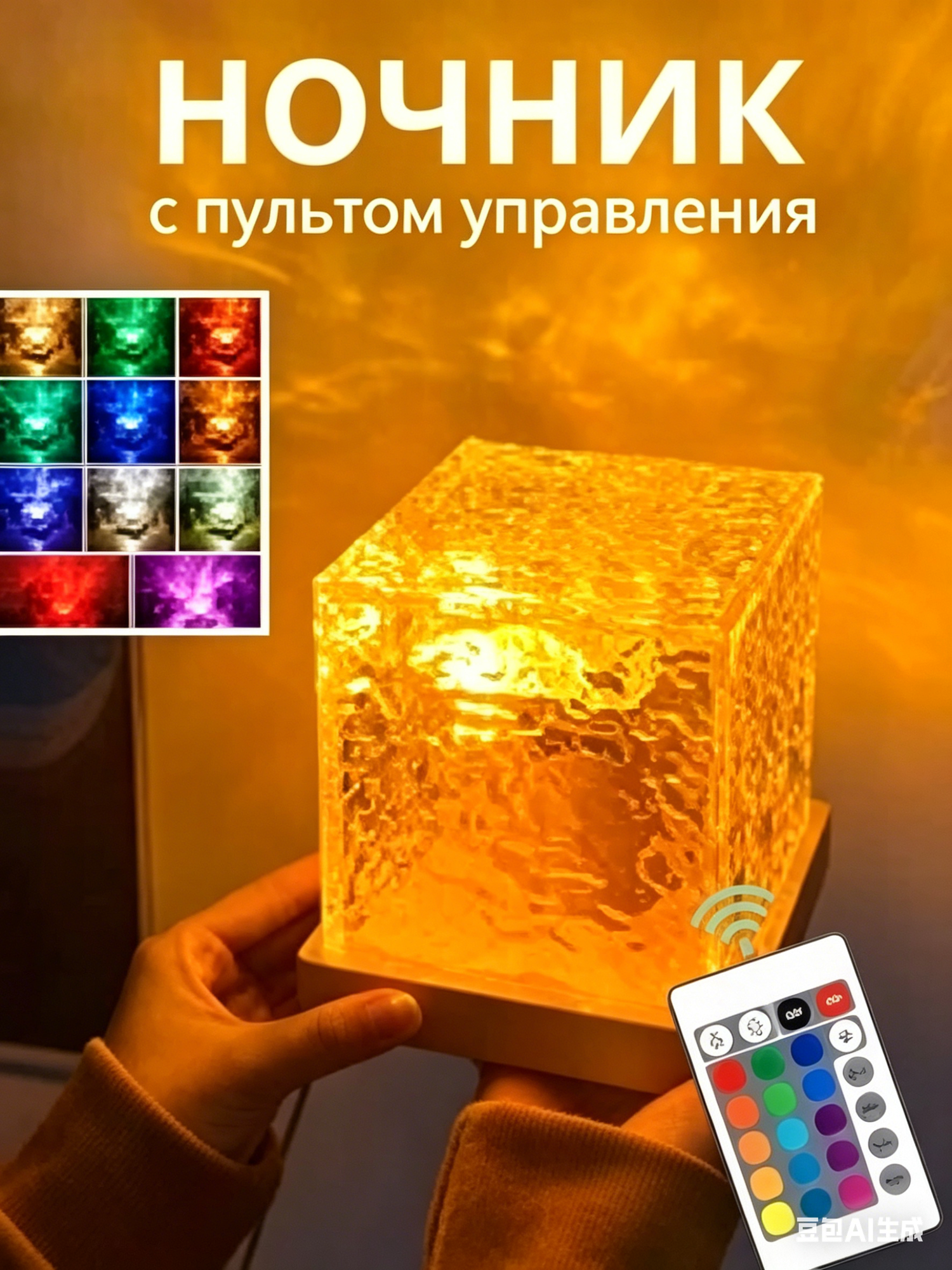 Ночник "Звездное небо", с пультом, настольный, питание от сети