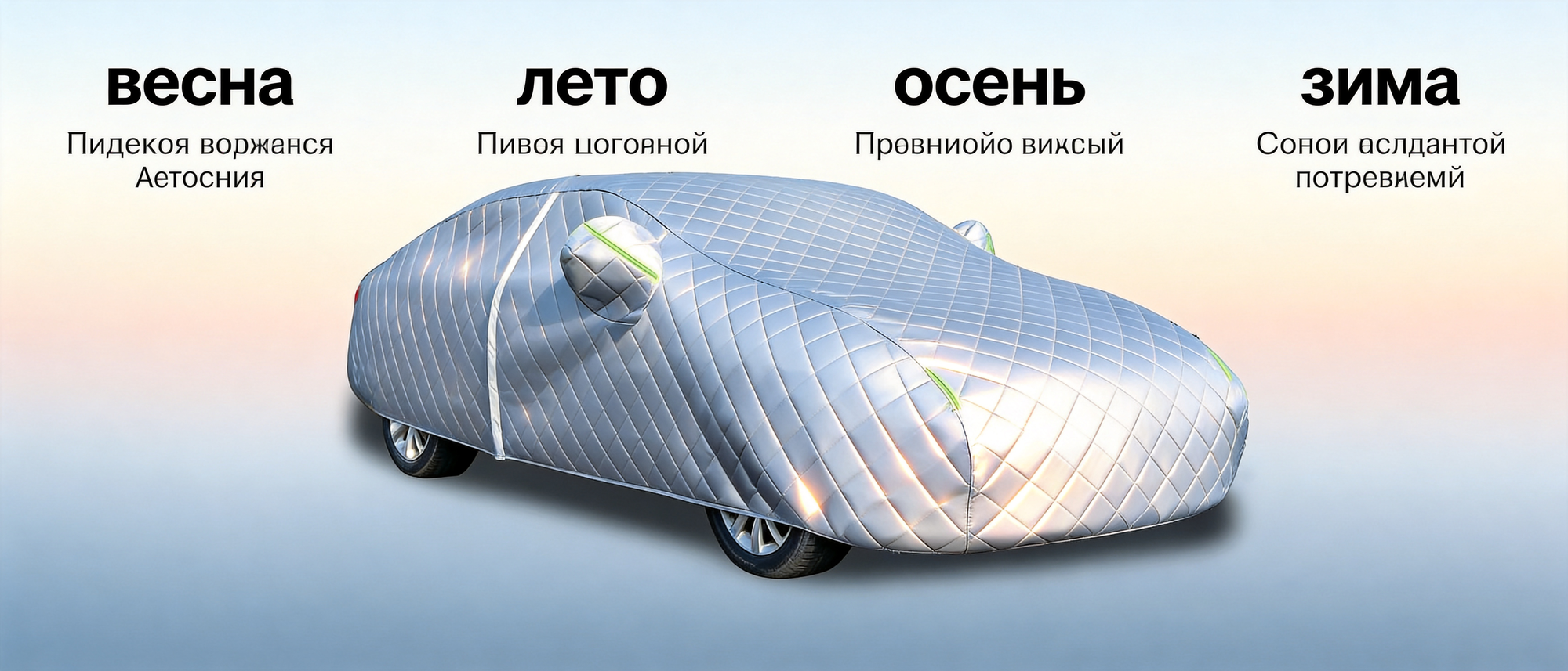 Утолщенный автомобильный чехол для защиты от снега и града，【2L】 4300×1800×1600 (подходит для хэтчбека)