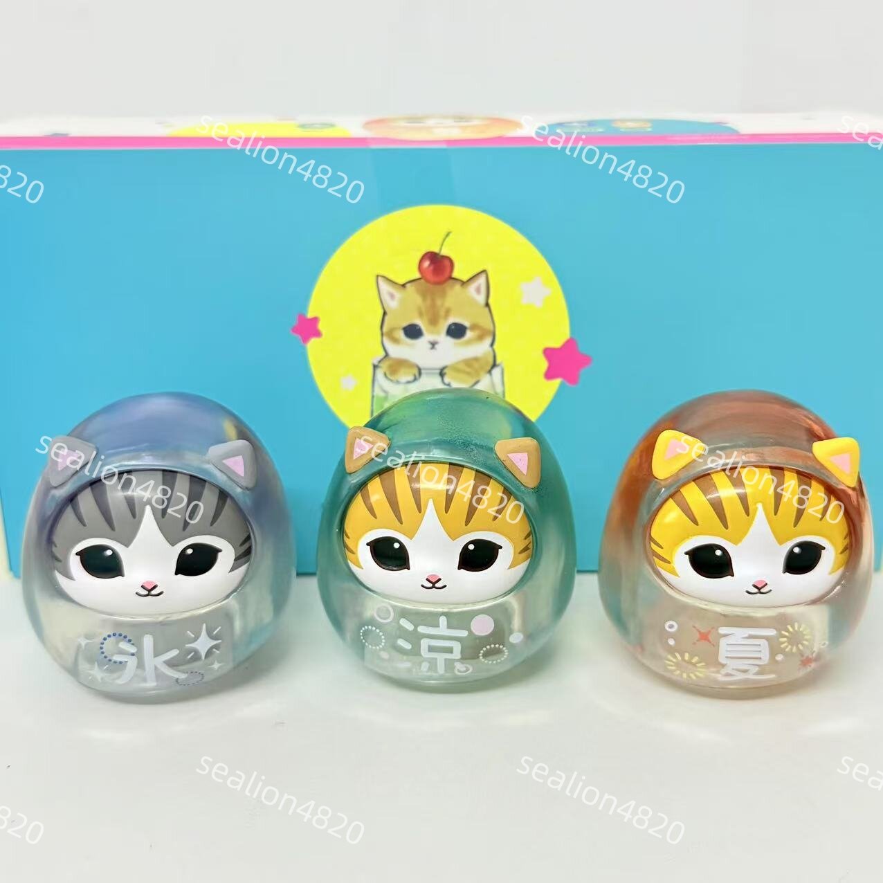 Коллекционная фигурка-сюрприз Cat Fortune Summer Festival Series для декора рабочего стола Случайная доставка летнего
