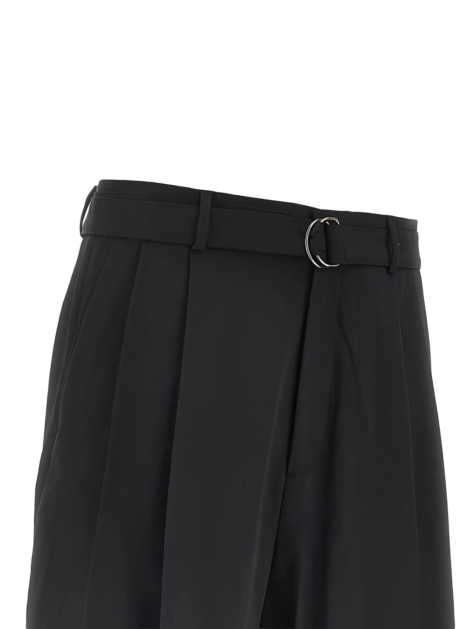 Шорты CMMN SWDN Belted pleated shorts, размер 50, black/black — фото 1