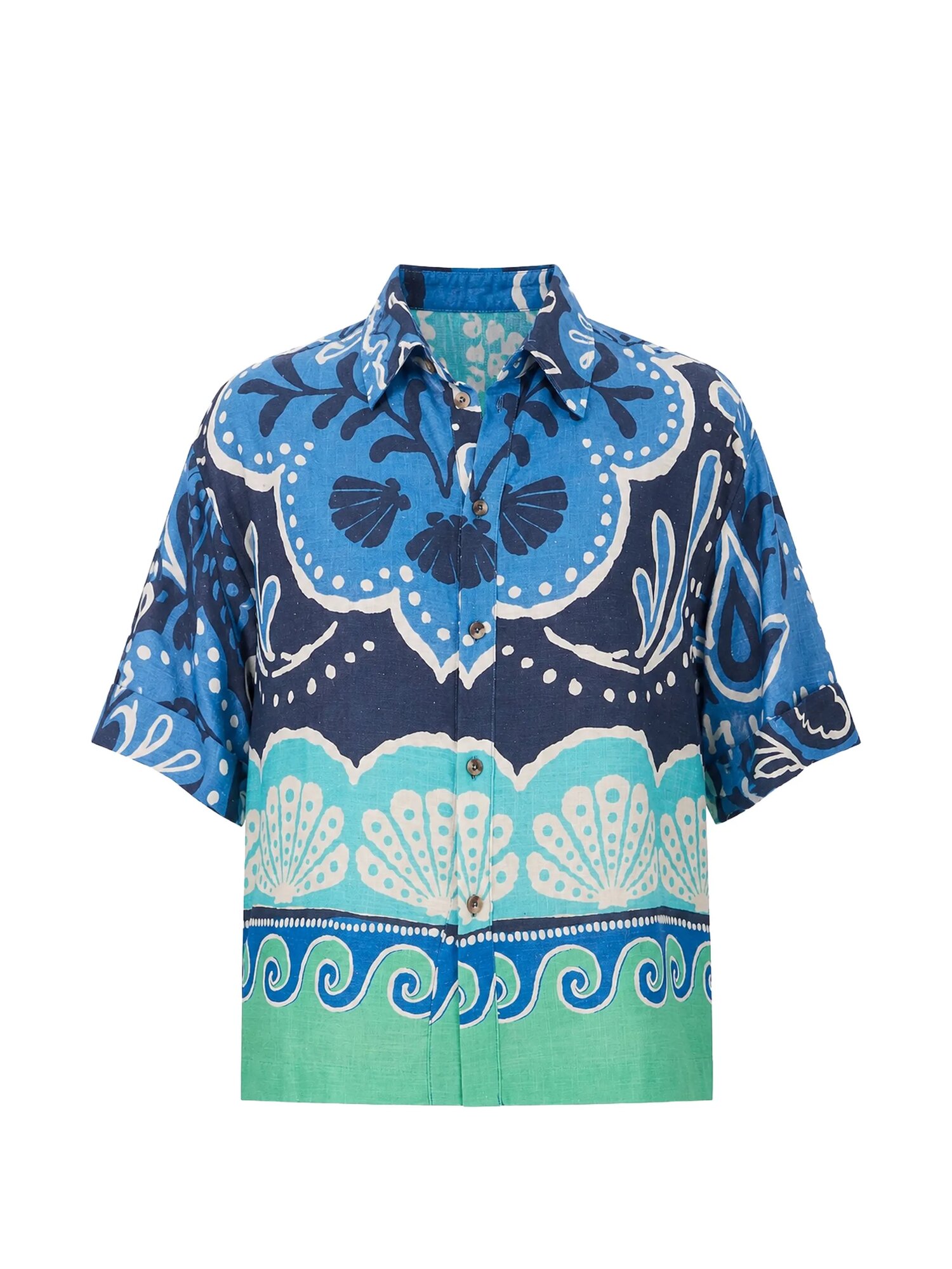 Рубашка Seashell-print short-sleeve shirt