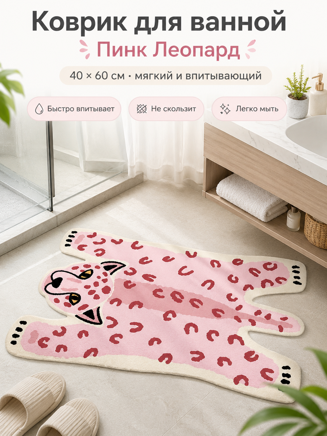 CREANOVA Коврик прикроватный, 0.4 x 0.6 м