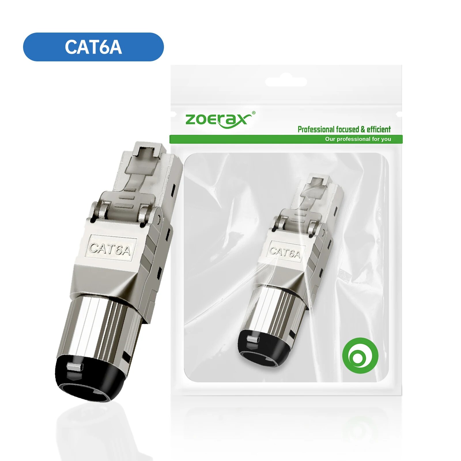 ZoeRax RJ45 Cat6A разъемы, 30шт, цвет CAT6A